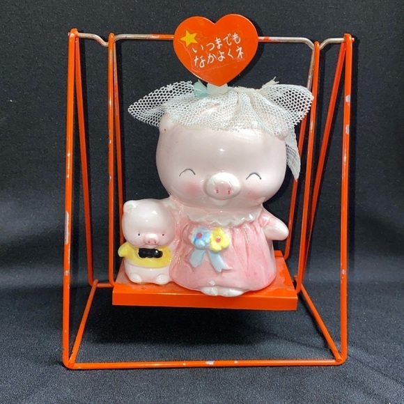 Accents | Piggy Bank Coin Bank Vintage Japan Pig Figureines Mr Mrs ...